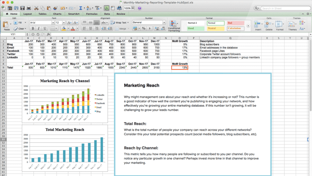 7 free excel templates for marketers and how to use them for epic ...