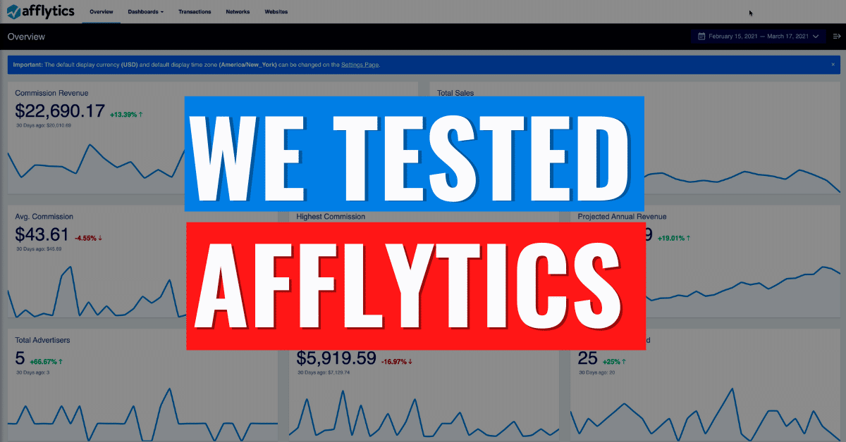 Afflytics Review | Pricing, Features, Details and Screenshots from My Trial Account