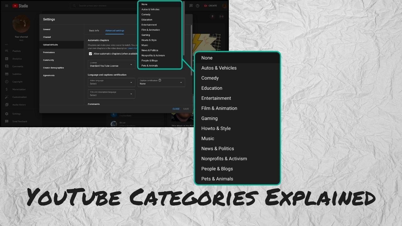 YouTube Video Categories – Full List Explained and Which You Should Use